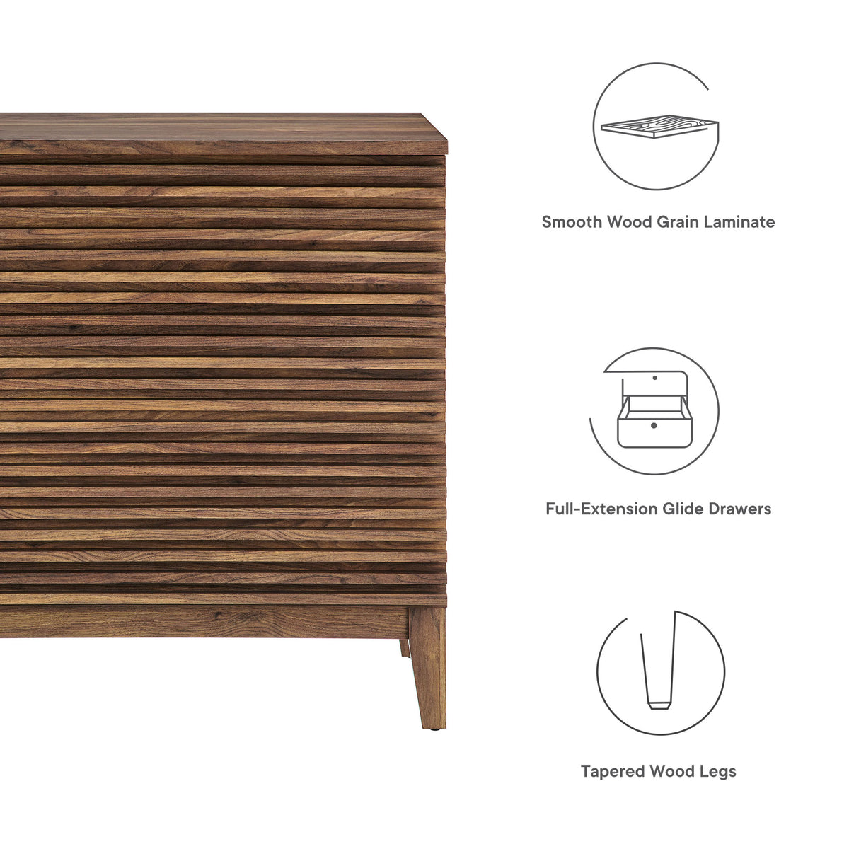 Render Large 3-Drawer Nightstand | Rafael Interiors