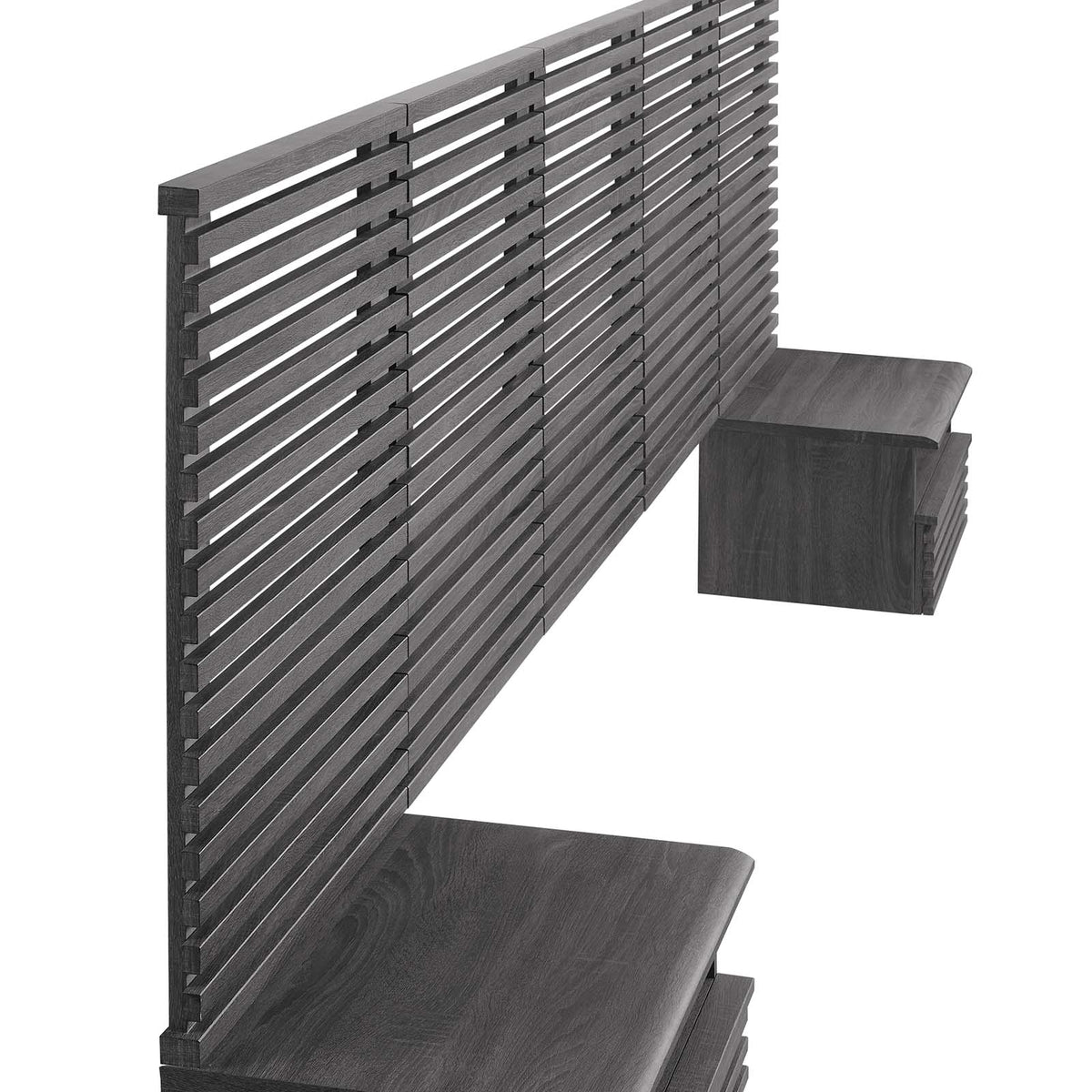 Render Wall Mount Queen Headboard and Modern Nightstands | Rafael Interiors