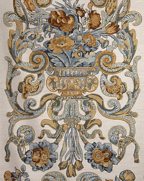 BAROQUE FLORAL CANVAS FABRIC | Rafael Interiors