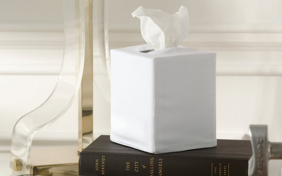 Matouk Plain Tissue Box Cover by Matouk | Rafael Interiors