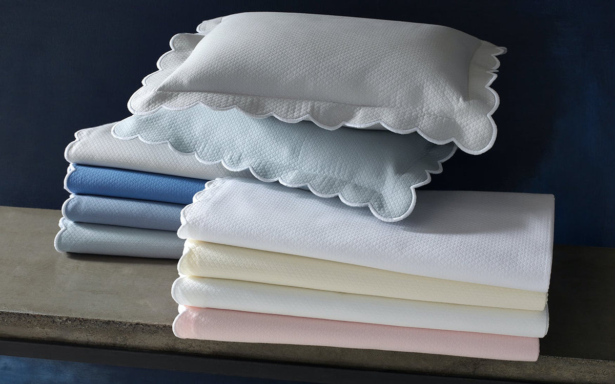 Diamond Pique Bed Skirt by Matouk | Rafael Interiors