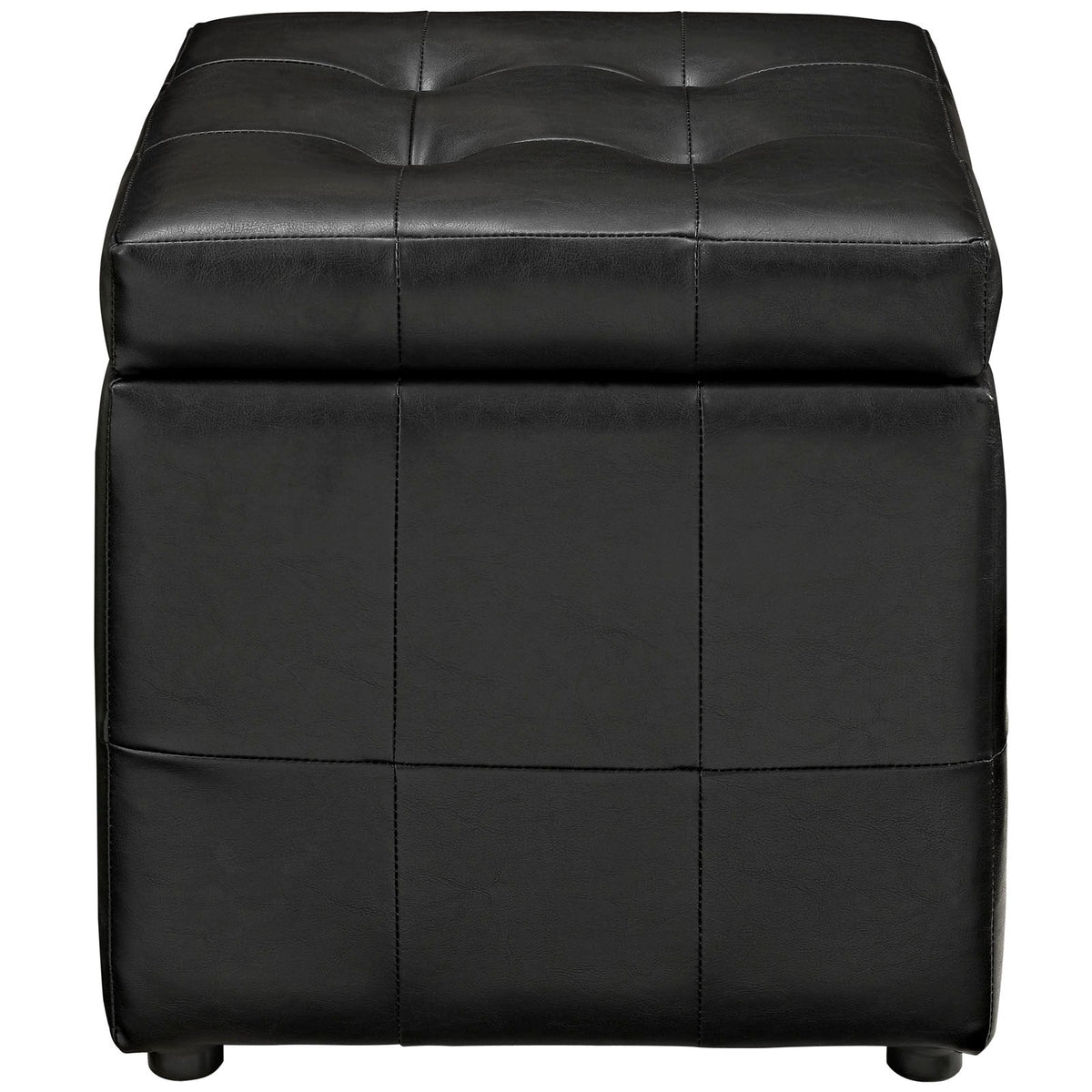 Volt Storage Upholstered Vinyl Ottoman | Rafael Interiors