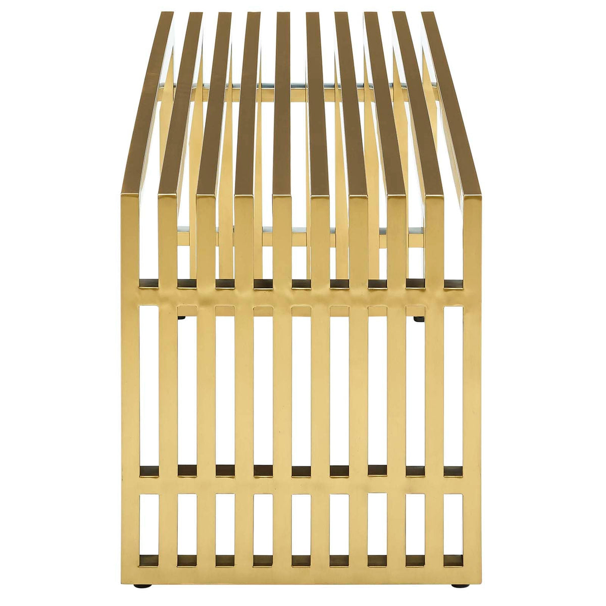 Gridiron Medium Stainless Steel Bench | Rafael Interiors