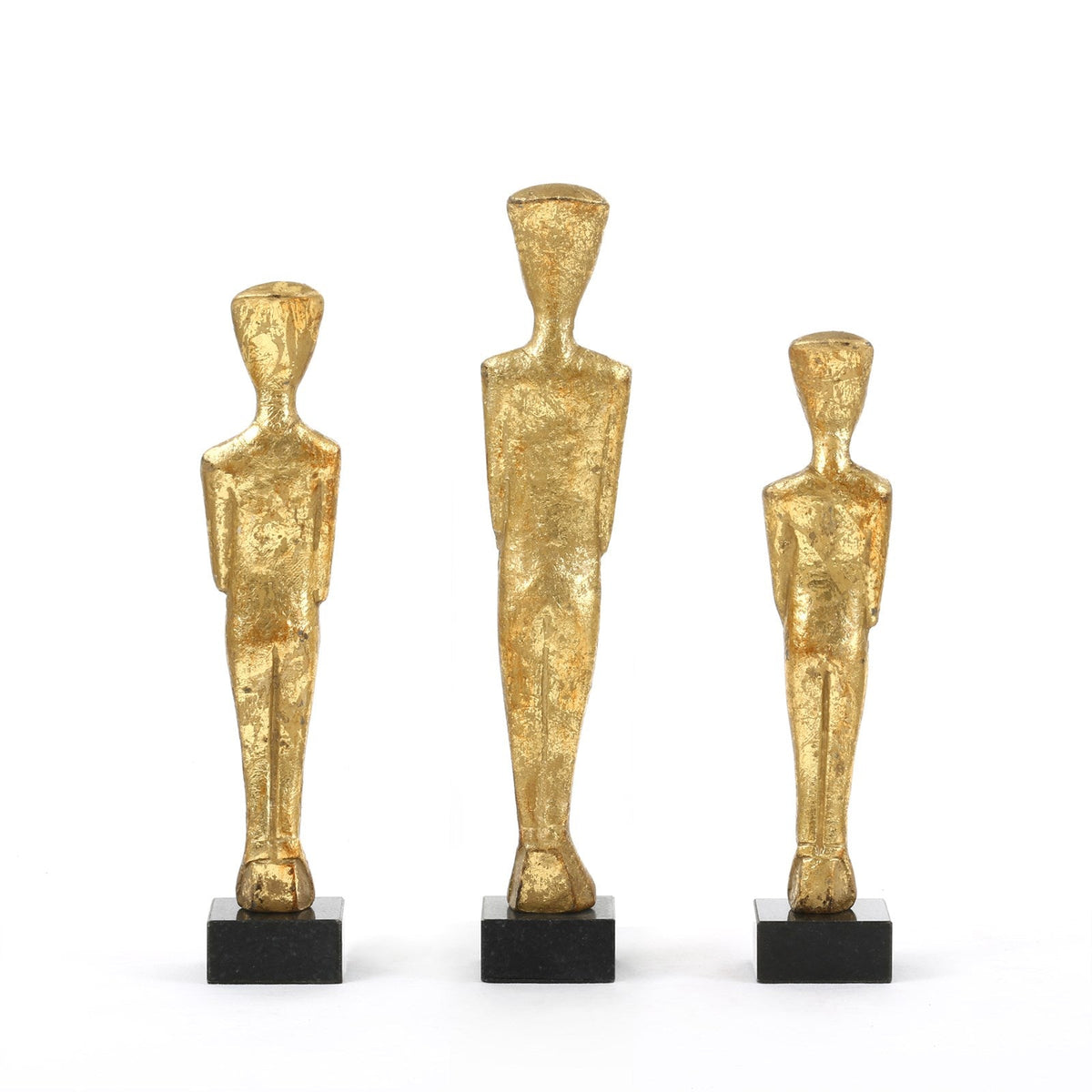 Lais Set of 3 Statues - Gold | Rafael Interiors
