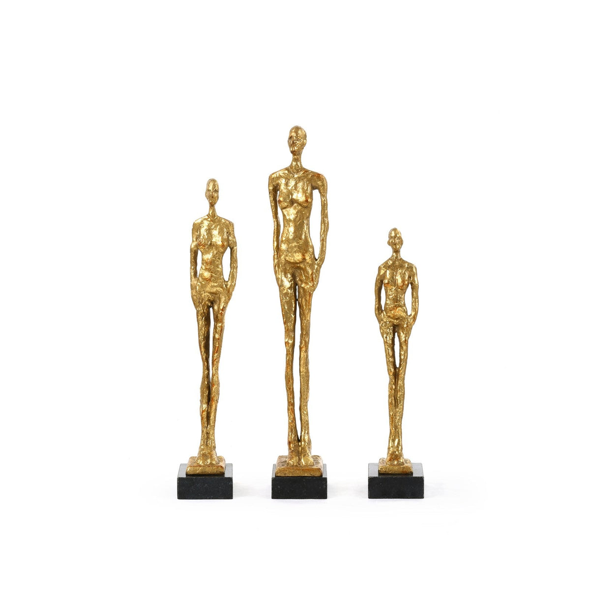 Miles Statues - Set of 3 Statues - Gold | Rafael Interiors
