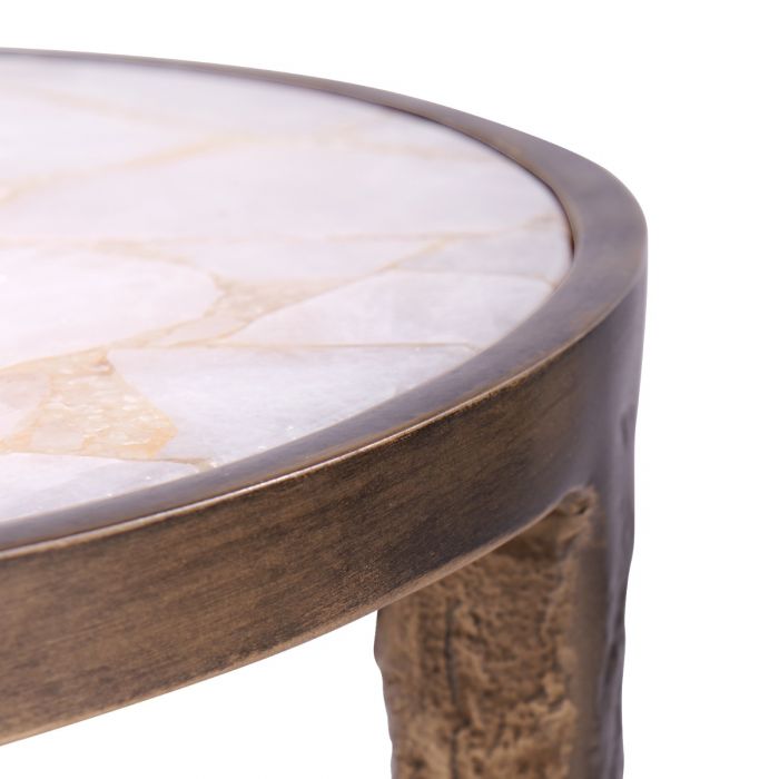 Nora Side Table - Antique Brass | Rafael Interiors