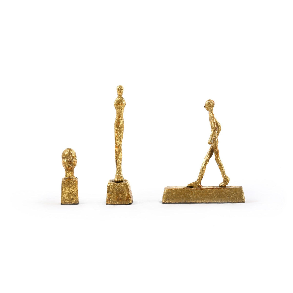 Three Forms Set of 3 Statues - Gold | Rafael Interiors